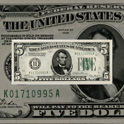 Small Size $5 Federal Reserve Notes Paper Money | ABC Coin & Bullion