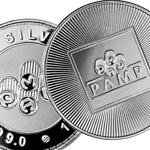 1 oz PAMP Silver Round - .999 Fine Silver - MKS PAMP USA - Bullion ...