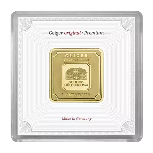 1oz Gold Geiger Bar in Assay - Bullion Brothers LLC