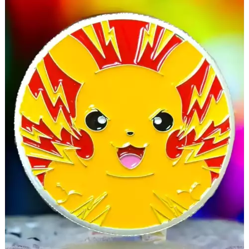 Pokemon Pikachu Enameled 1 oz Silver Round - Bullion Brothers LLC