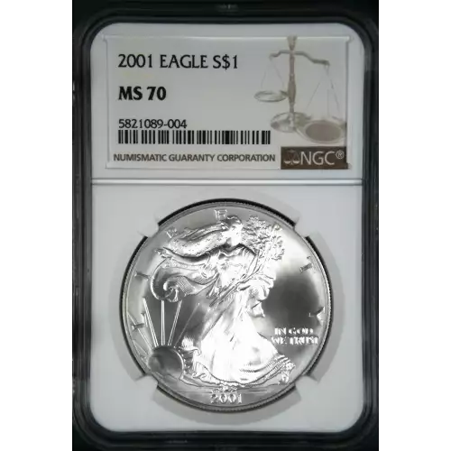 2001 Bullion Silver Eagles NGC MS-70 - Bullion Brothers LLC